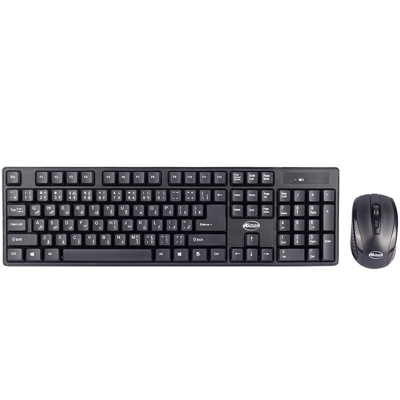 مشخصات، قیمت و خریدست کیبورد و موس بی سیم کایزر مدل KAISER KMW-490 |شاپ9