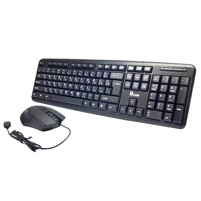 مشخصات، قیمت و خرید کیبورد و موس سیم دار UCOM مدل KB-2860 |شاپ9